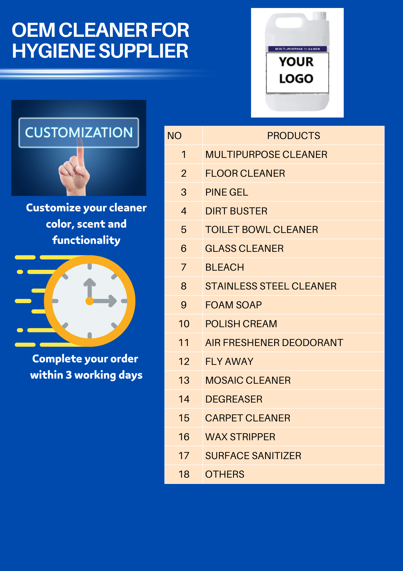 OEM (HYGIENE COMPANY) – BUBBLE 3 SDN BHD